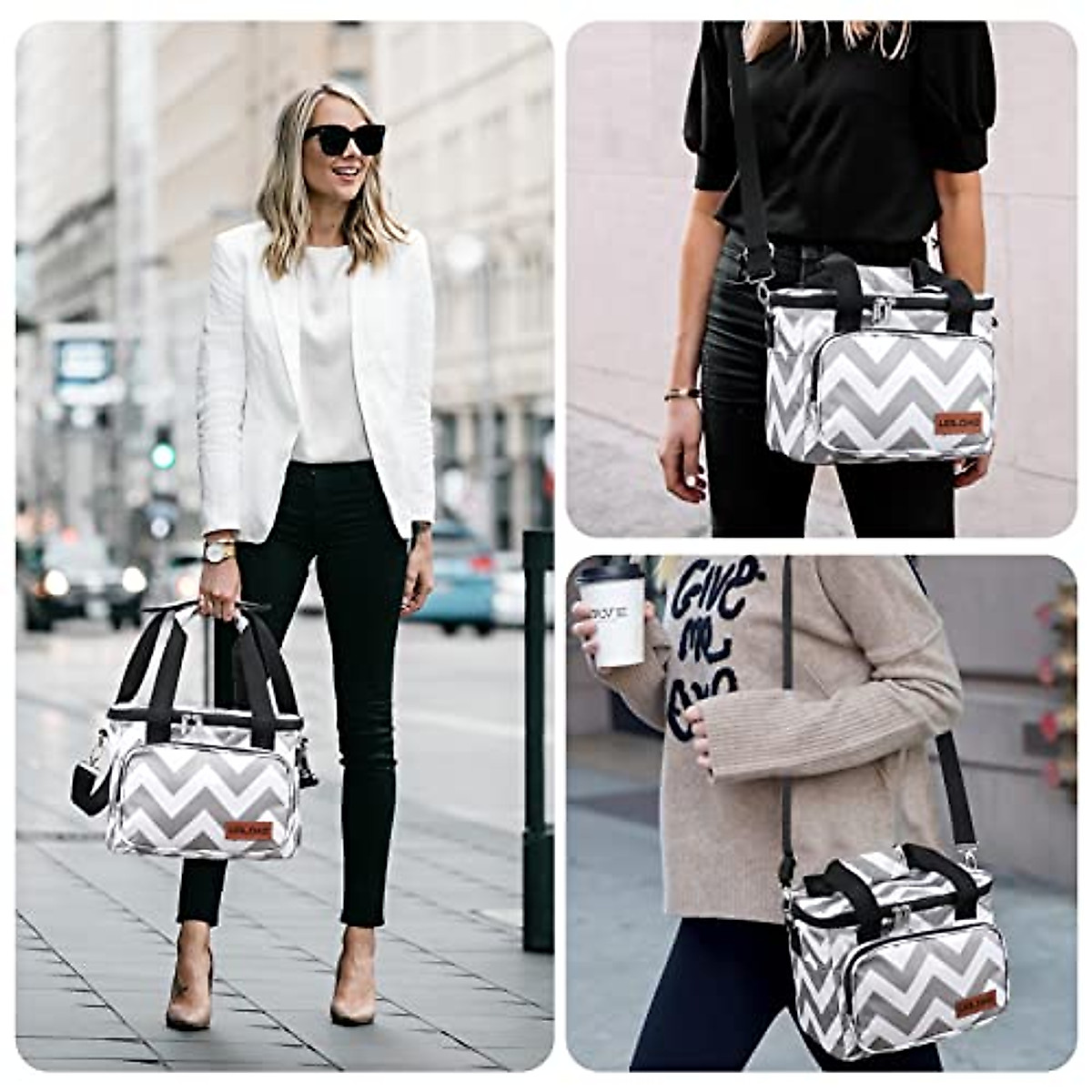 uoloao Large Lunch Bag Men Women for Work, 18Can(10L) Insulated Lunch Box Cooler Bag Leakproof, Adult Lunch Box with Adjustable Shoulder Strap for Office Picnic Beach School