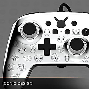 PowerA Enhanced Wired Controller for Nintendo Switch - Pikachu Black & Silver