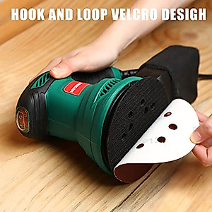 HYCHIKA 100-piece Sanding Discs Set,5 Inch 8 Holes Hook and Loop Sandpaper for Orbital Sander, Include 40/60/ 80/100/120/150/180/240 /320/400 Grit Sandpaper Assortment