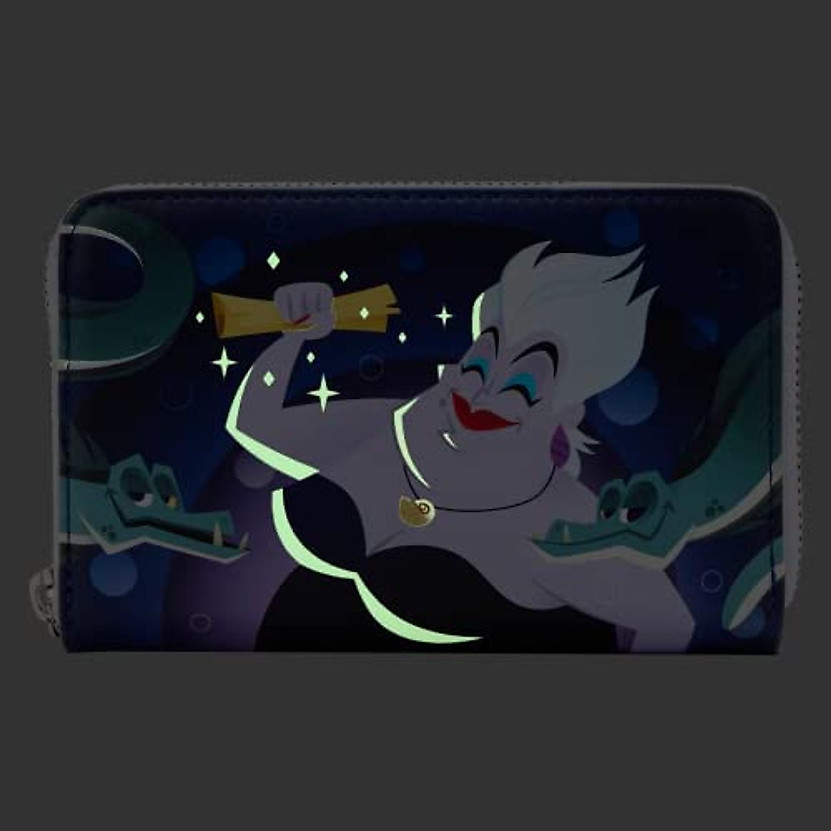 Loungefly The Little Mermaid Ursula Lair Glow Zip Around Wallet