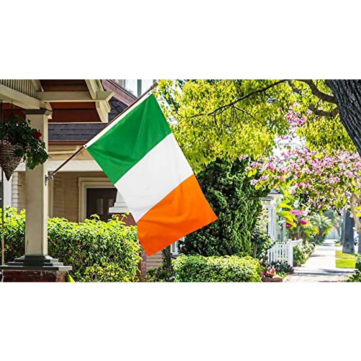 DANF Ireland Flag 3x5 Ft Thick Polyester, Fade Resistant, Brass Grommets, Canvas Header,Double Sided Irish National Flags 3 X 5 Feet