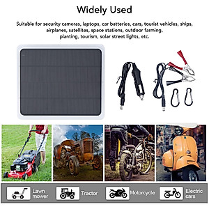 Tyenaza Solar Charging Panel, 20W 12V Solar Car Battery Charger Maintainer Portable Solar Panel with Alligator Clip Adapter for Car RV Motorcycle Automotive