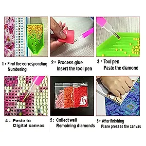 DIY 5D Diamond Painting Beach by Number Kits, Sunset Love Diamond Art Kit Paint for Adults Full Drill Crystal Rhinestone Picture Arts Craft for Home Wall Decor Gift 12X16in