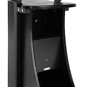 HOMCOM Adjustable Height Laptop Cart with Storage - Black