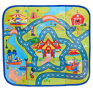 Disney Junior Mickey Mouse Around the Town Playmat, 9-piece Figures and Vehicle Playset, Officially Licensed Kids Toys for Ages 3 Up, Amazon Exclusive