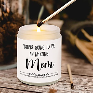 Petalsun New Mom Gifts for Women - Handmade Lavender Natural Soy Wax New Mom Candle, Pregnancy Must Haves, Mom to Be Gift, Pregnancy Gifts for Expecting Mom