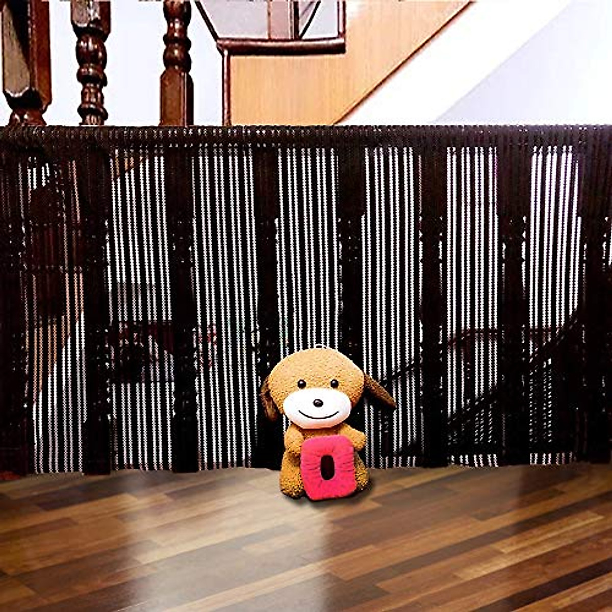 MAYbabe Netting- Banister Guard for Child, Safety Net, Rail Balcony Banister, Stair Net.Patios or Balcony Use.Safety for Indoor&Outdoor(10ft-Black-First Generation)