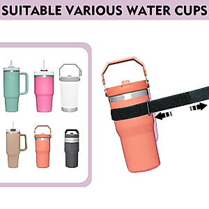 Silicone Water Bottle Pouch for Stanley, Stanley Fanny Pack with Pocket, Stanley Cup Accessories for Stanley Quencher Stanley IceFlow 20 oz 30 oz 40 oz, for Phone, Card, Key, Wallet, Earphone (Purple)