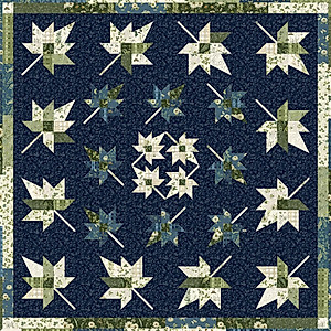 Uplifting Words, Green, Butterflies, Clover, on Creamy White, Green Fields, Wilmington Prints, 17805-172, by The Yard