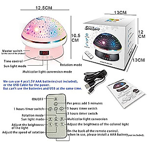 Galaxy Projector, Multicolor Lights for Bedroom, Control Timer Pluto Dream Light, Remote Control Lights for Girl Gifts, Toys for 5 Years Old Girls, SkyLights for Bedroom, Galaxy lamp, Pink
