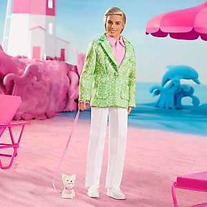 Barbie ''Sugar's Daddy'' Ken Doll in Pastel Suit with Dog - Limited Edition The Movie Doll (Exclusive), HPK06