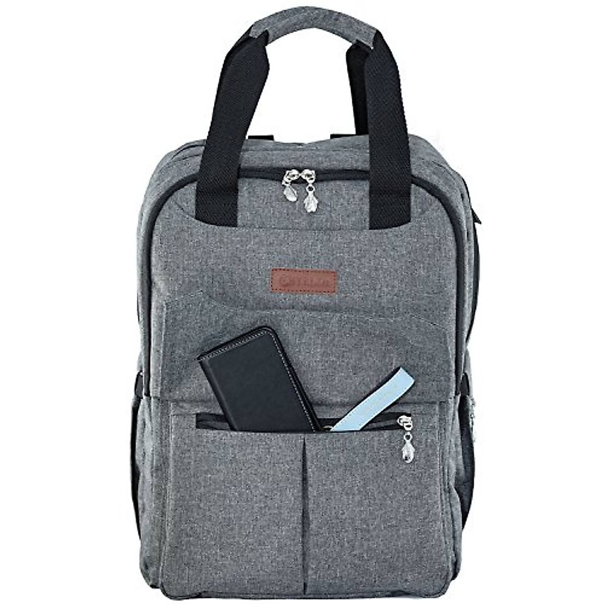 HYBLOM Diaper Bag Backpack With Baby Stroller Straps For Mom Dad, Multi-function Comfortable Nappy Bag Organizer Insulated Pockets, Mommy Backpack, Dark Grey