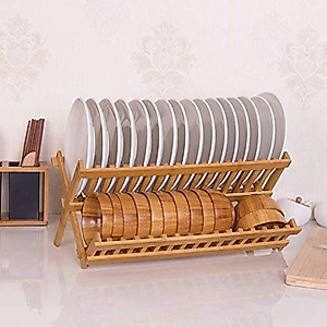 SDGH Wooden Dish Rack - Household Dish Rack Kitchen Tableware Drain Dish Rack Storage Rack