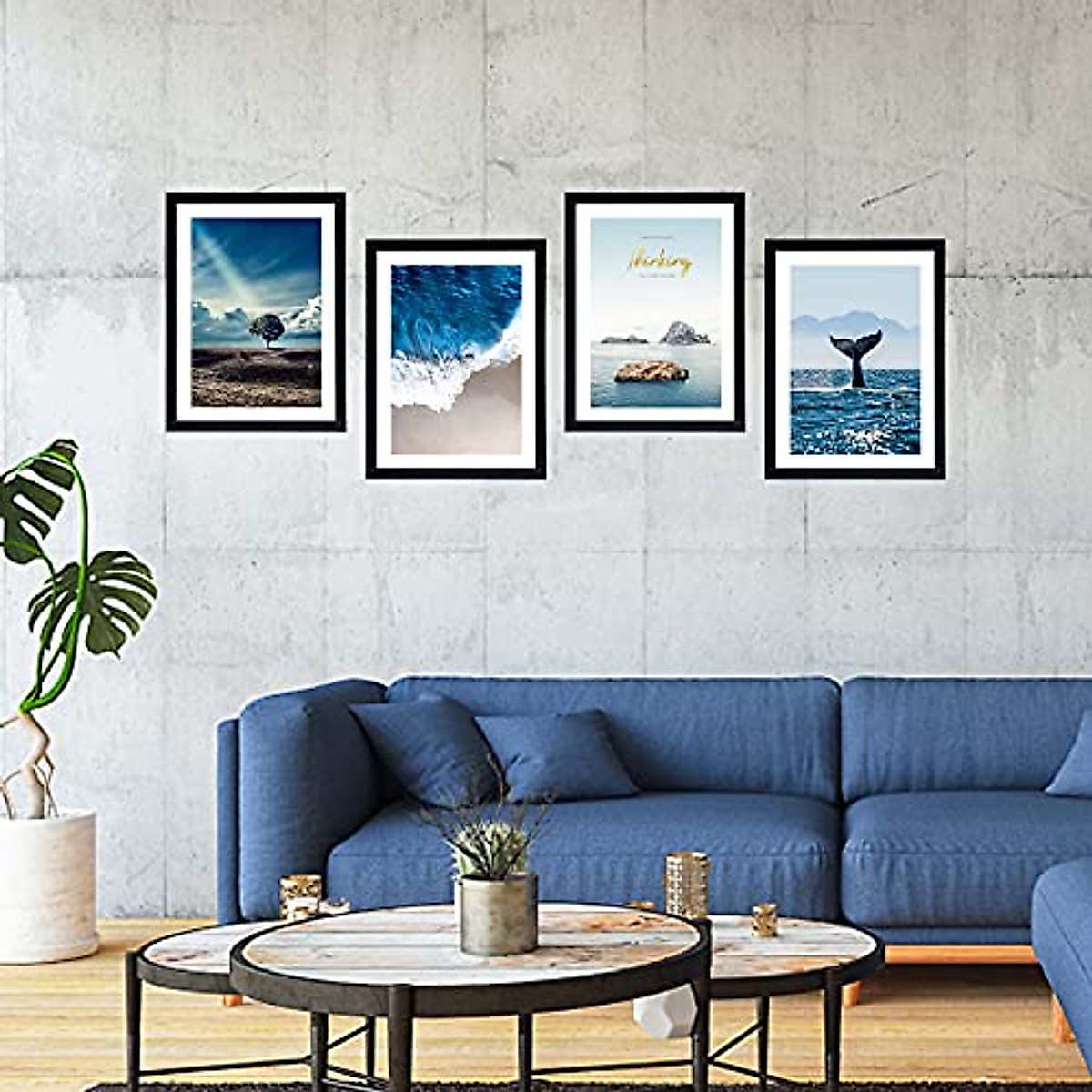 Diamond Art Painting Frames 4 Pack, 12.9x16.9in / 33x43cm Picture Frame Suitable for 12x16 Diamond Art Canvas - Black