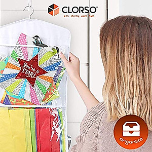 Wrapping Paper Storage Plastic Ziplock Bag Organizer - 40" Storage Containers - Door Hanging Gift Wrapping Organizer Storage for Closet