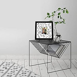 Americanflat 14x14 Black Wedding Signature Picture Frame Displays 5x7 Photo with Polished Glass