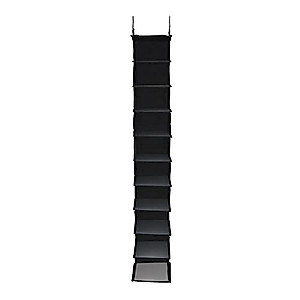 Household Essentials Black 10 Shelf Hanging Closet Organizer