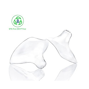 Loveishere Nippleshield Premium Contact Silicone Nipple Shields for Breastfeeding Nursing Difficulties or Flat Inverted Nipples, with Carry Case 2 PC