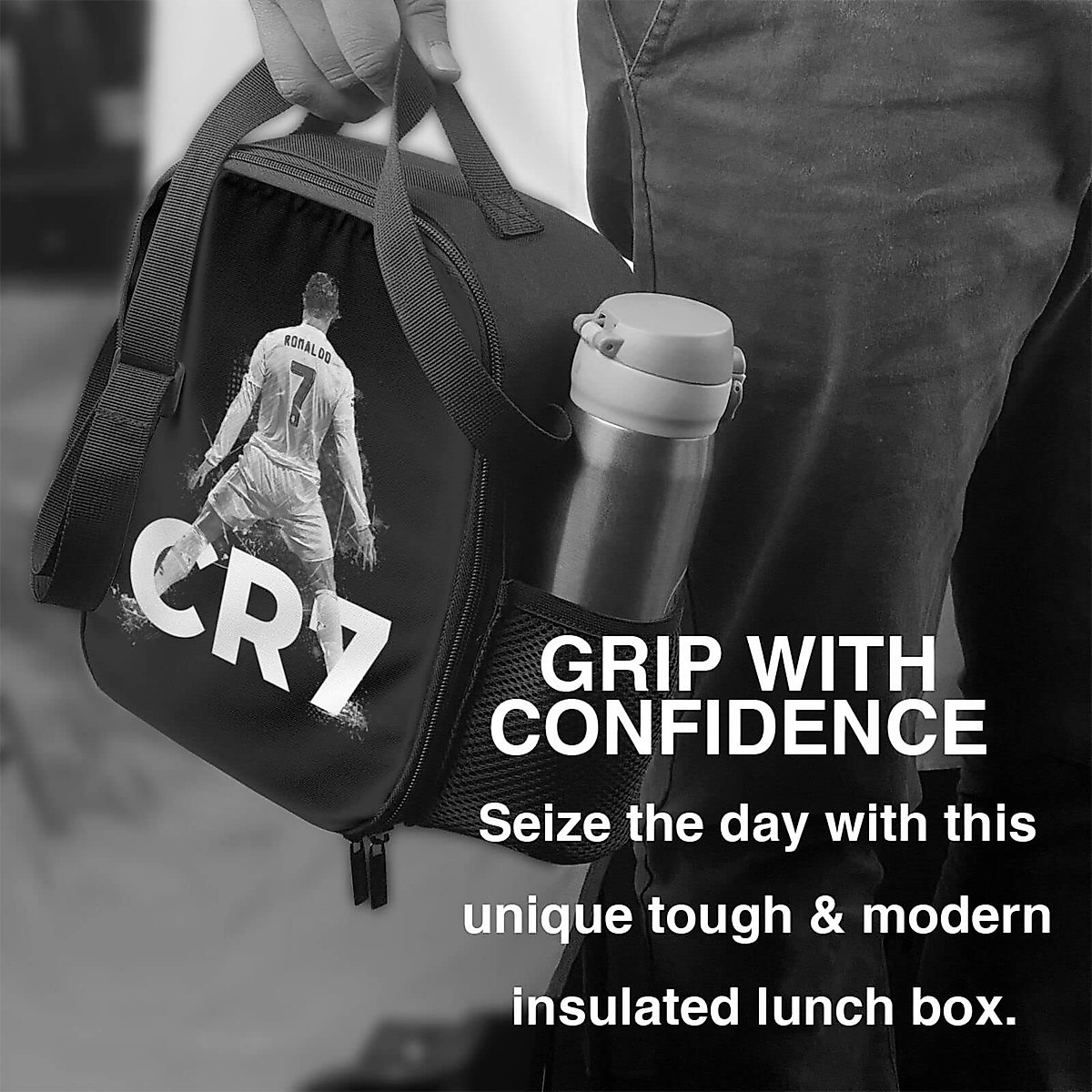 Ronaldo #7 Meal Bag Insulated Lunch Bag Waterproof Reusable Lunch Box Ice Packs For Lunch