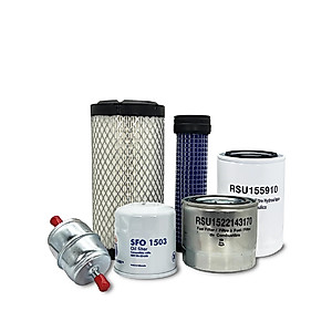 HERO Maintenance Filter Kit For Scag STT61V-25KBD Turf Tiger Zero-Turn Mower Filters Compatible With OEM K121182320 K756182360 HH15032430 7000043081 1258143012 48758 With Kubota Diesel Engine D902