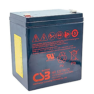 CSB HR1227W F2 12 Volt 27 Watt SLA Sealed Lead Acid Battery