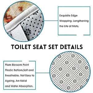 Nelbonls Mermaid Bathroom Sets with Shower Curtain and Rugs, Toilet Lid Cover, Bath Mat, Bathroom Decor Shower Curtians with Hooks, Waterproof Shower Curtain Set 70.9"x59.0"