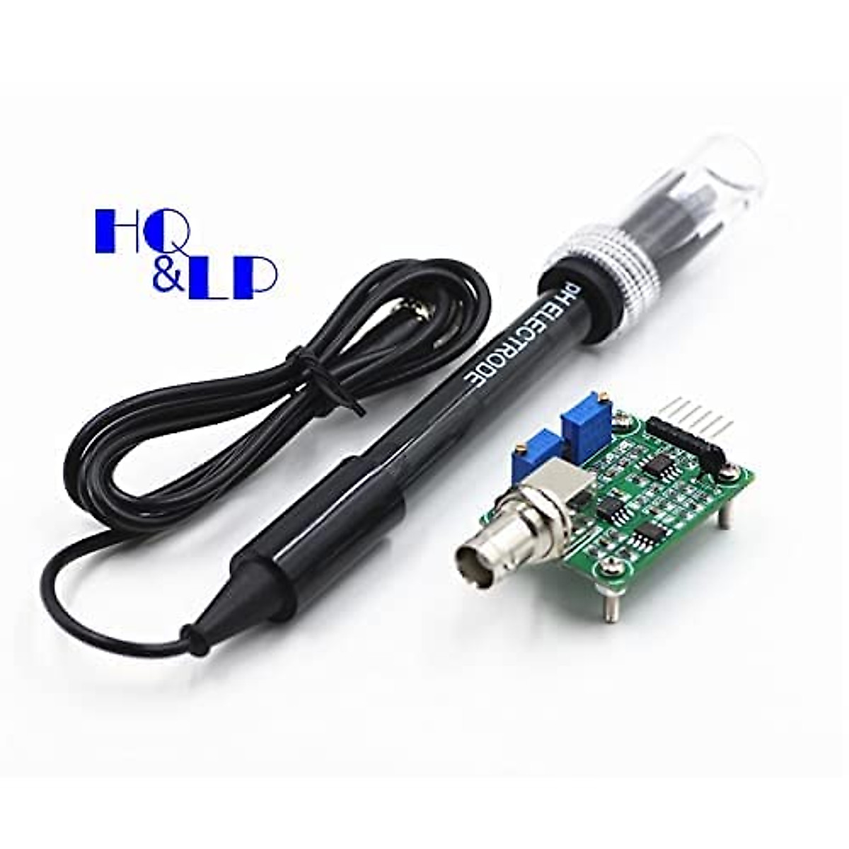 PH Sensor for Arduino, PH0-14 Value Detect Sensor Module + PH Electrode Probe BNC, PH Sensor UNO, PH Sensor Arduino Kit, PH Sensor Raspberry Pi Kit, by HQ&LP