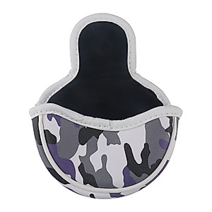 HISTAR Golf Small Mallet Putter Cover with Magnetic Closure for Scotty Cameron (Camouflage Purple)