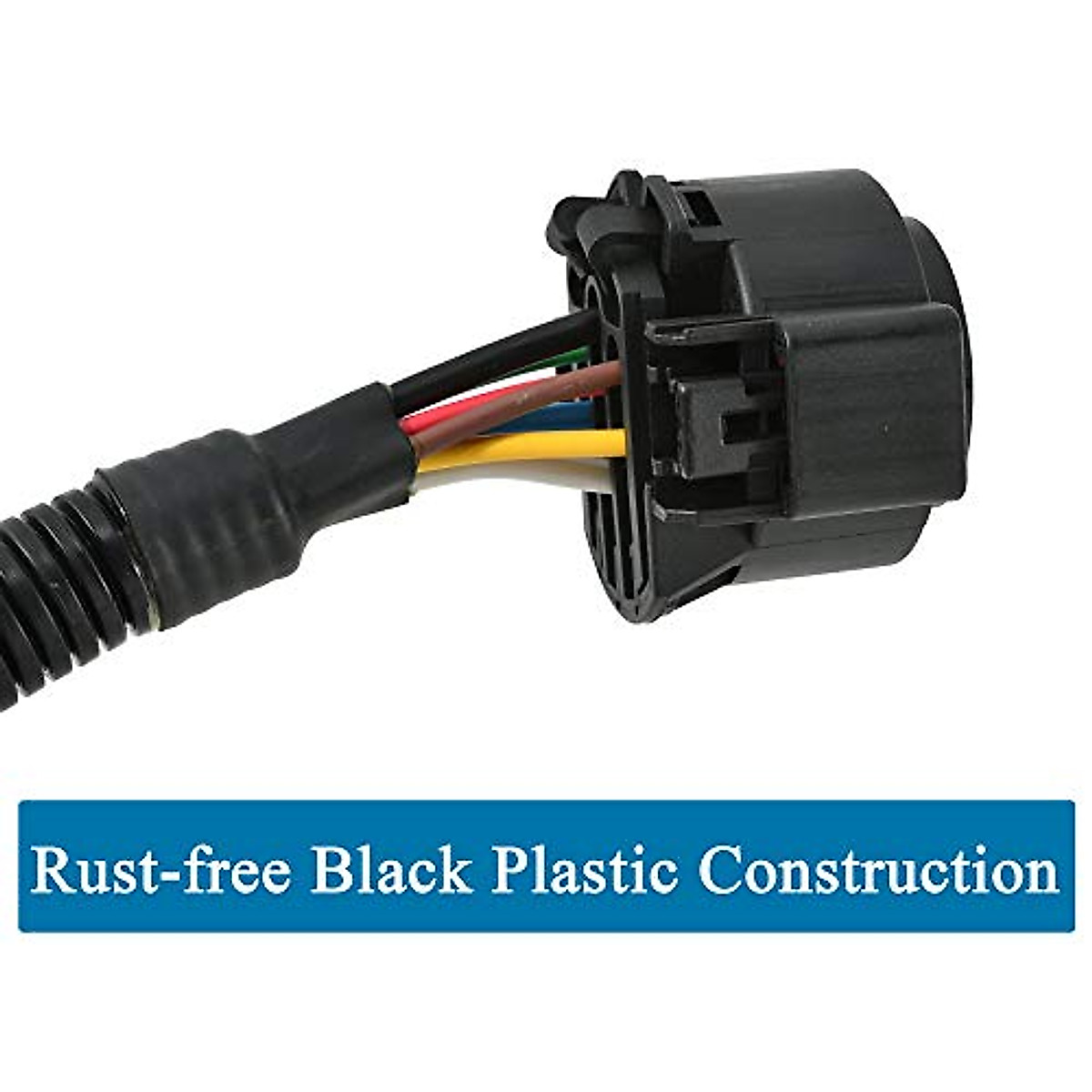 Oyviny Universal Multi-Tow Harness Connector 16 Inches Replacement USCAR 7 Pin Wiring Harness Trailer Plug Truck Connector Splice-in for Chevy/GM/Toyota/Ford/Dodge with Flex Rust-Free Tubing