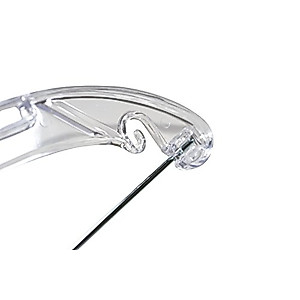 NAHANCO 500RCHU Plastic Suit Hanger with Metal Swivel Hook and Pinch Clips, Heavy Weight, 17", Clear (Pack of 25)