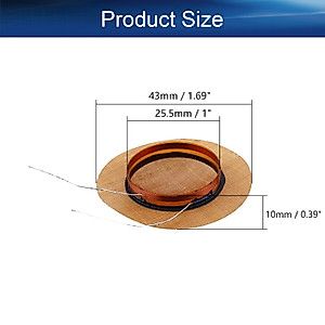 Heyiarbeit 25.5mm Tweeter Voice Coil Audio Speaker High Tone Silk Dome Tweeter Accessory for Audio Replacement 16Ohms 2Pcs