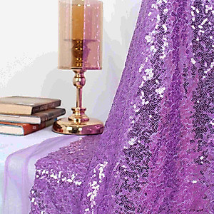 Partisout 3mm Sequin Fabric by The Yard Lavender Sequin Material Fabric Glitter Fabric Sparkly Fabric 3mm Fabric Polyester Fabric Out Door Sequin Fabric Perfet for DIY Party Wedding Holiday Christmas