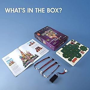 CubicFun LED Russia Cathedral 3D Puzzles for Adults Kids, St.Basil's Cathedral Architecture Building Church Model Kits Toys for Teens, 224 Pieces