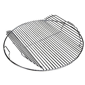 GRILLVANA 22 Inch 201 Stainless Steel Hinged Grilling/Cooking Replacement 22” grill grate - Compatible with Weber 22" Charcoal Grills - Kettle Charcoal BBQ Grilling Accessories