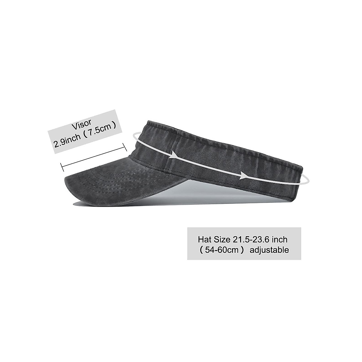 Mens Womens Sun Visors with UV Protection Adjustable Sports Sun Visor Hats for Running Gardening Traveling Summer Hats White