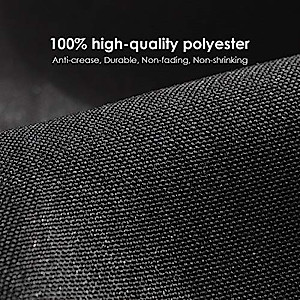 FURNLIK EVENTSDECO Square Tablecloth Black Polyester Table Cloth 200 GSM 52x52 Fabric Table Cloths for Banquet Buffet Kitchen Dining and Party