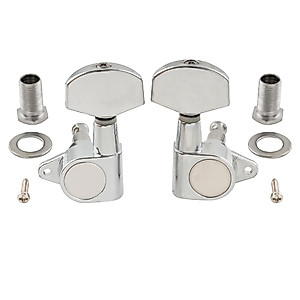 Musiclily Pro 3+3 Epi Style Sealed Guitar Tuning Pegs Keys Machine Heads Tuners Set for Les Paul Style Electric Guitar, Big Button Chrome