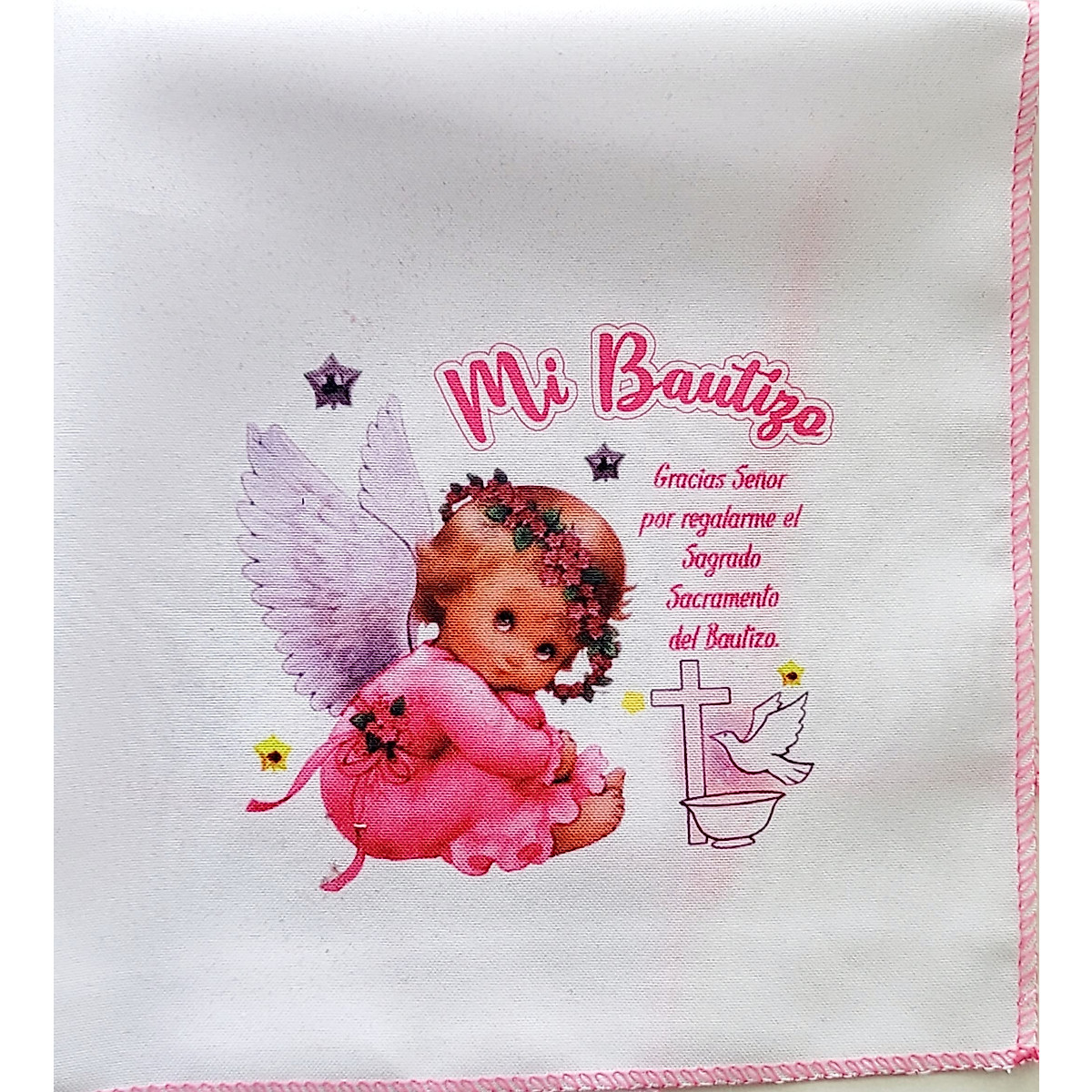 Recuerdos para Mi Bautizo para Nina 12 Servilletas de Tela