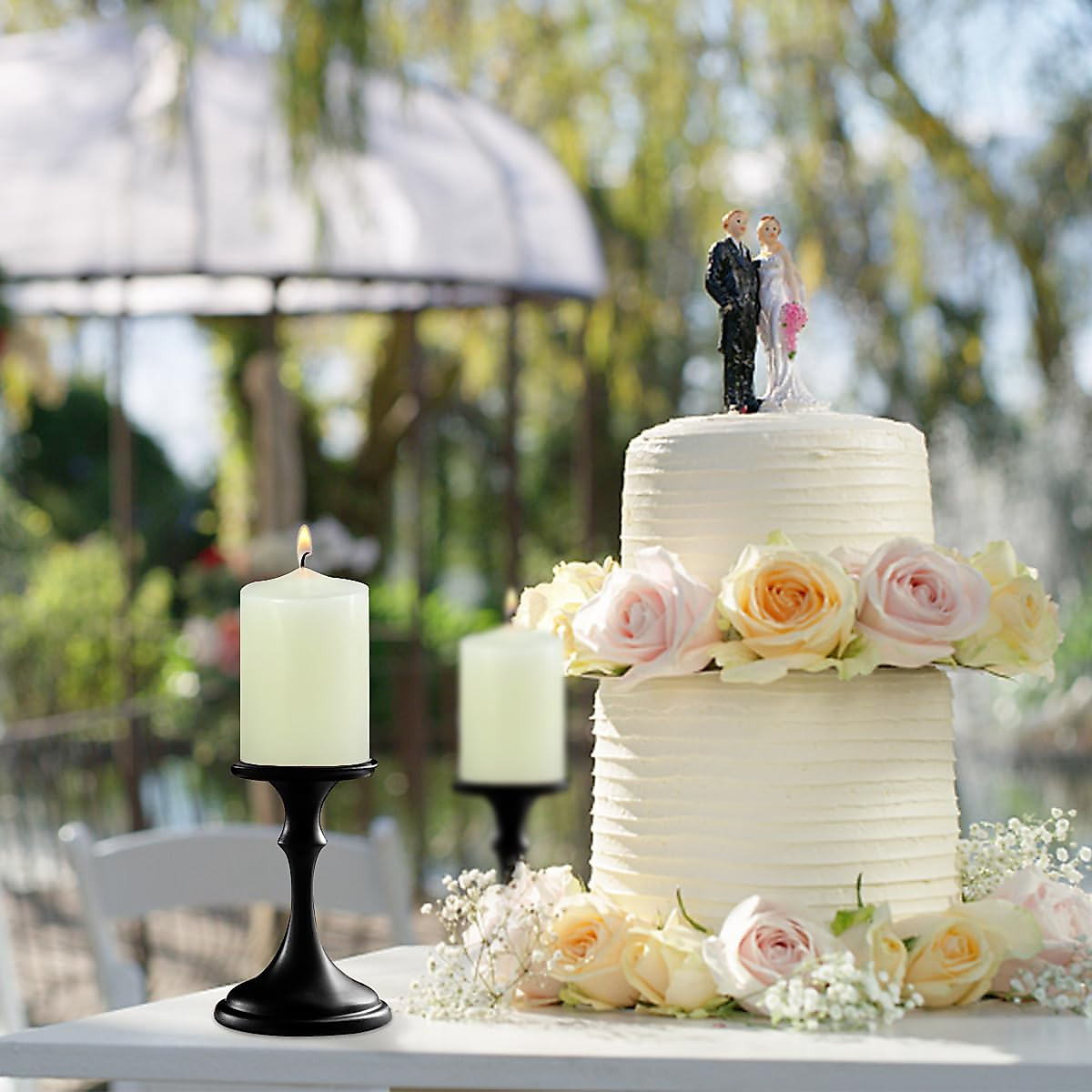 12 Pack 2x3 Hand Poured White Dripless Pillar Candles, Ivory, Soy Candles, Non-Toxic, Unscented, Smokeless, Long Burning, Emergency, for Home Decor, Dining Table, Party, Romantic Mood Lighting