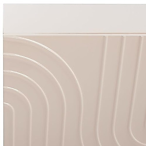 Safavieh Couture Home Saturn-Art Deco-Light Pink Acrylic 3-door Sideboard