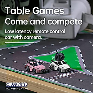 SNICLO 1/100 Scale Remote Control Car with HD FPV Camera and FPV Goggles, High Performance RC Cars for Adults 2.4 GHz RC Drift Car(2009-White)