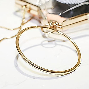 Rejolly Clear Clutch Bags for Women Stadium Approved Evening Purse Acrylic Transparent Handbag Shoulder Bag with Chain Strap (Star (Pearl Closure))