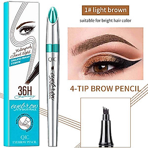 Eyret Liquid Eyebrow Pencil Natural Waterproof Eyebrow Pen Long-Lasting Eyebrow Microblading Pen Makeup Costume for Women and Girls