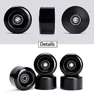 TOBWOLF 8 Pack 58mm x 32mm, 82A Outdoor Quad Roller Skating Wheels, PU Wear-Resistant Wheels Replacements Double-Row Roller Skates Accessories
