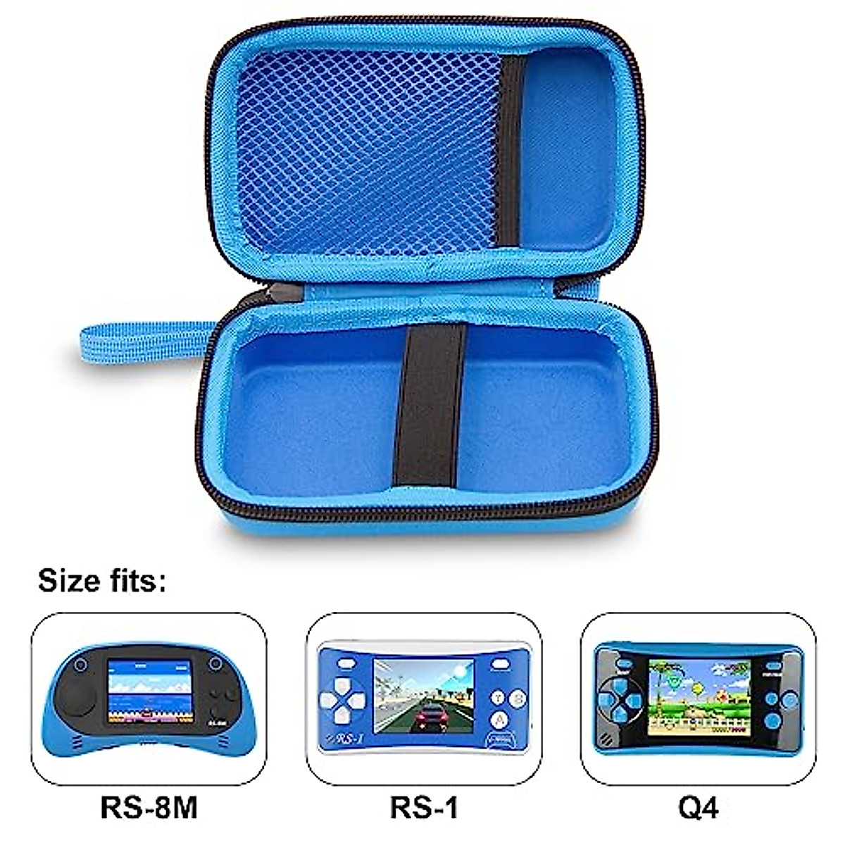 Travel Case for EASEGMER RS-8M RS-1 for HigoKids Q4 Kids Handheld Game Portable Video Game Player (Blue)