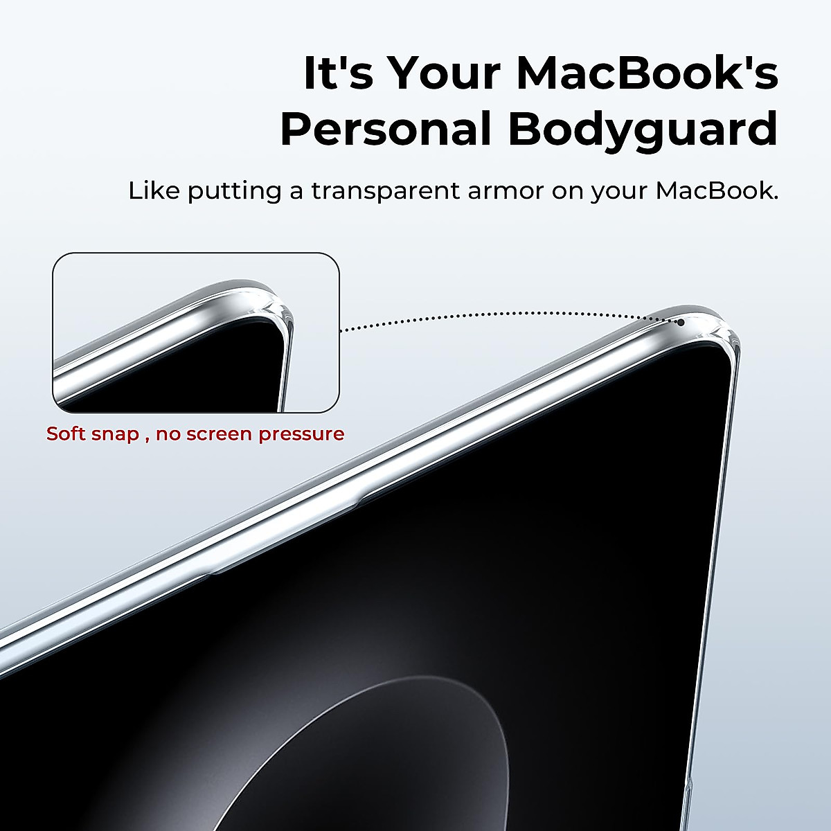 EooCoo Compatible for MacBook Pro 14 inch Case 2023 2022 2021 Release M2 A2779 A2442 M1 Pro M1 Max Chip, Hard Shell Cases with Keyboard Cover, Screen Protector - Crystal Clear