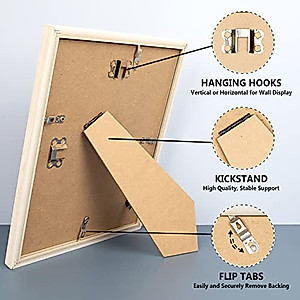 Annecy 8x10 Picture Frames 4 Pack, Distressed Gold Rustic Photo Frame with Real Glass, for Wall Mounting & Tabletop Display, 8 by 10 Picture Frames Set of 4 Perfect for Home Decor and Office Decor