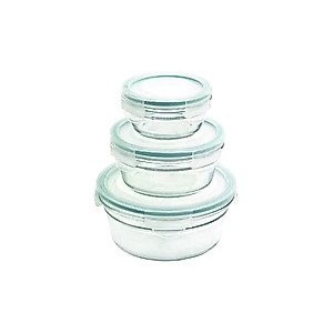 GlassLock 11214 Round Oven Safe Container Set (6-Piece)