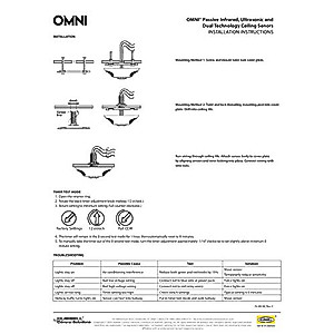 HUBBELL LIGHTING OMNIIRL Ultrasonic and PIR Ceiling Sensor, 1500-Square Foot range, White