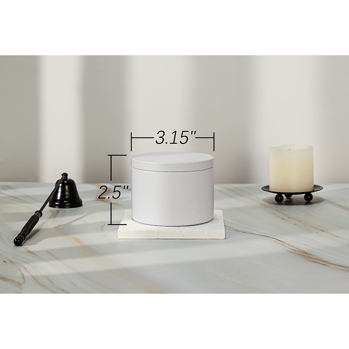 Aroparc White Candle Tins - 8oz, 24 Piece, Straight Sided Bulk Candle Containers for Candle Making Supplies